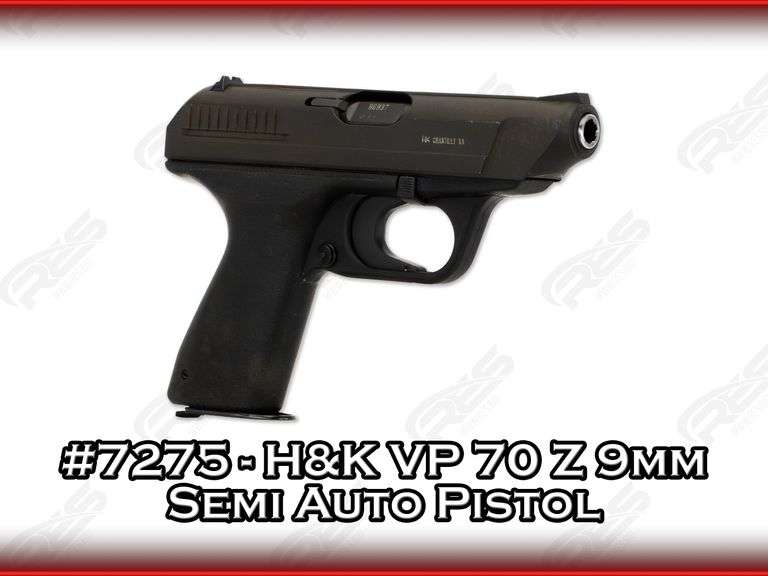 H&K VP 70 Z 9mm Semi Auto Pistol - RES Auction Services