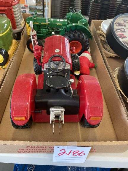 Olive Di-Cast Tractor & Toy Tractor Clock - RES Auction Services