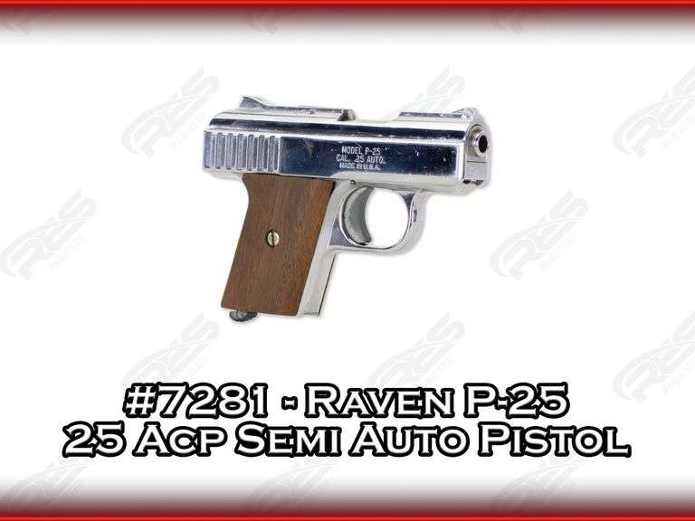 Raven P-25 25 Acp Semi Auto Pistol - RES Auction Services