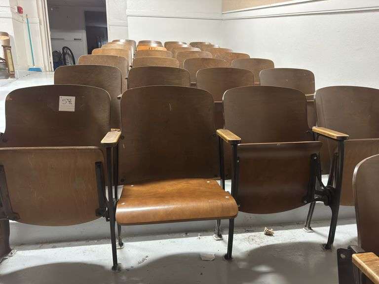 30 Wooden theater seats - RES Auction Services