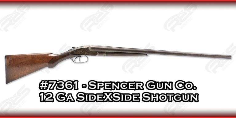 Spencer Gun Co. 12 Ga SideXSide Shotgun - RES Auction Services