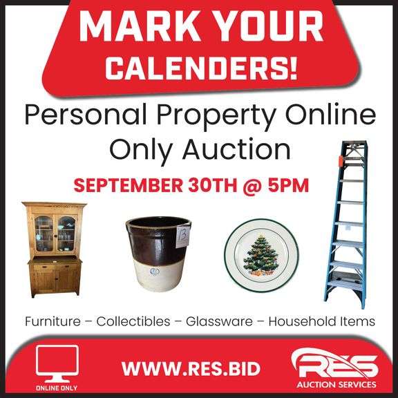 Online Only Personal Property Auction - RES Auction Services