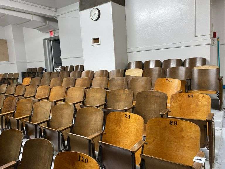51 Wooden theater seats - RES Auction Services