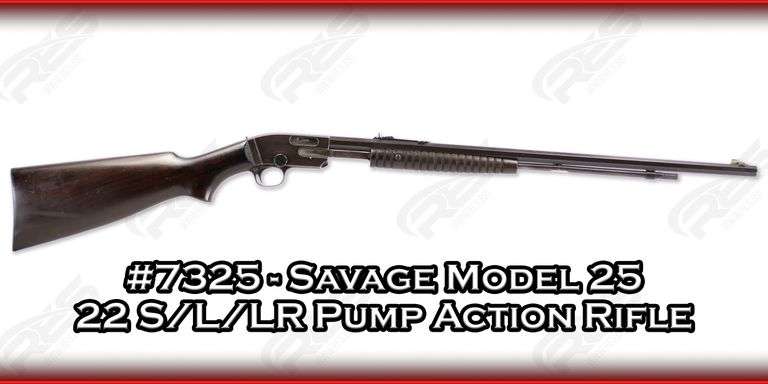 Savage Model 25 22 S/L/LR Pump Action Rifle - RES Auction Services
