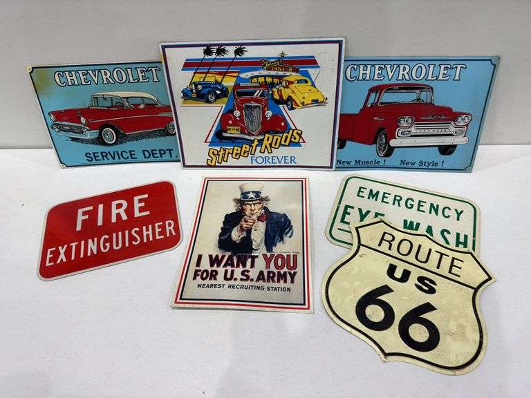 (7) Vintage Signs - RES Auction Services