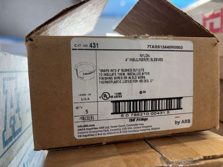 (2) Boxes ABB 4” Rigid Conduit Bushings & (1) Box ABB 4” Insuliner ...