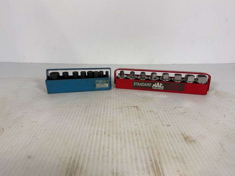 Mac Eight Piece 1/2" Square Drive Sockets and Matco Eight Piece Allan ...