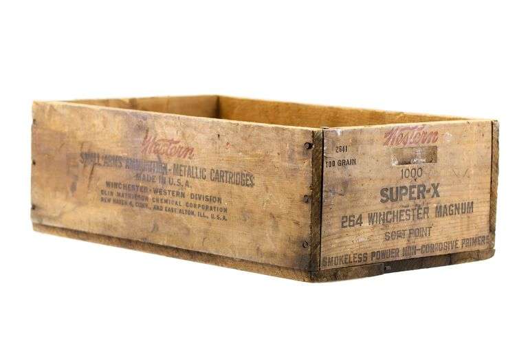 Vintage Western Super X 264 Magnum Winchester Ammo Crate - RES Auction ...
