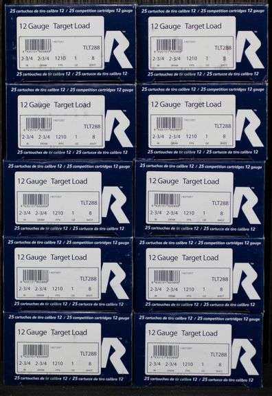 250rds Rio 12Ga #8 Target Load Ammo - RES Auction Services