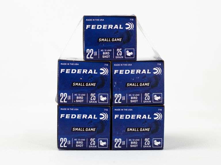 250rds Federal Small Game .22LR 25gr Ammo - RES Auction Services