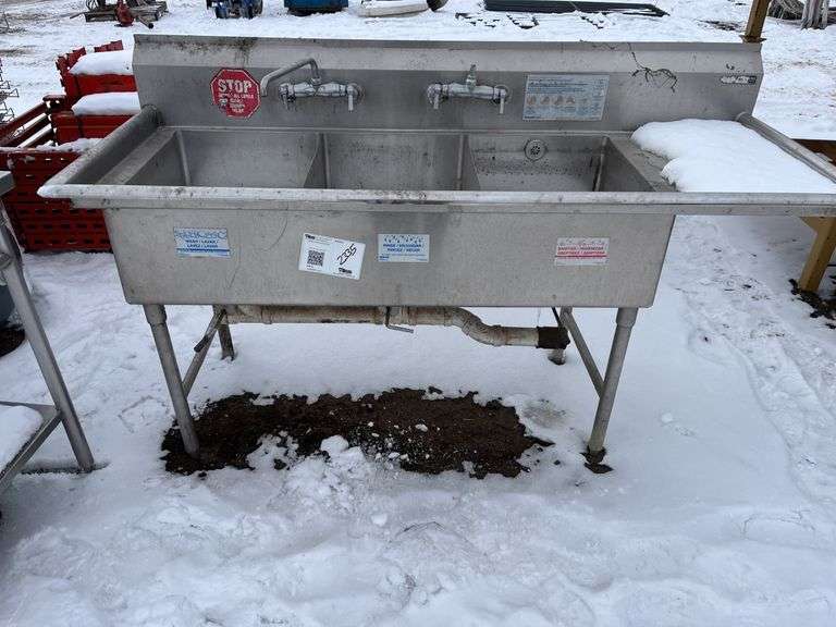 Stainless Steel Industrial Sink - RES Auction Services
