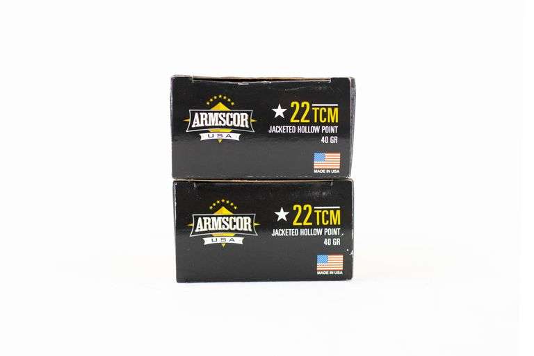100rds Armcor 22 TCM 40gr JHP Ammo - RES Auction Services