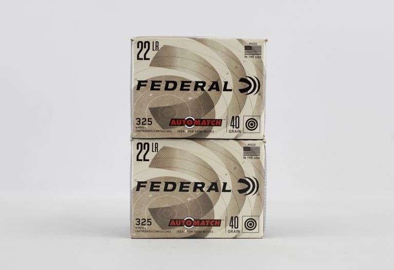 650rds Federal Automatch 22Lr 40gr Solid Ammo - RES Auction Services