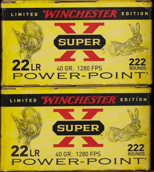 (2) Boxes Winchester Super X 22lr 40gr Limited Edition Ammo - RES ...
