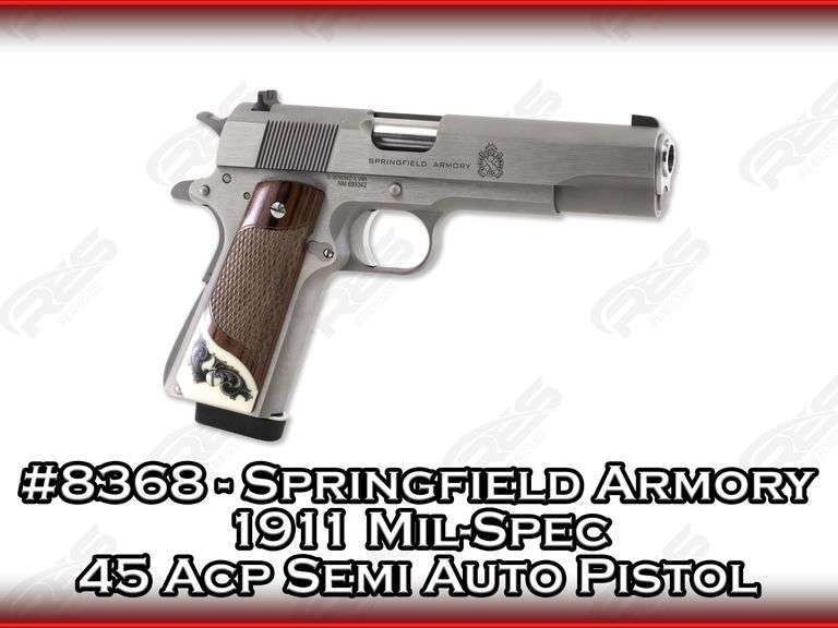 Springfield Armory 1911 Mil-Spec 45 Acp Semi Auto Pistol - RES Auction ...