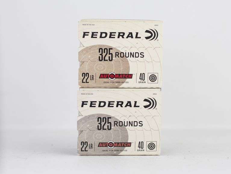650rds Federal Automatch 22Lr 40gr Solid Ammo - RES Auction Services