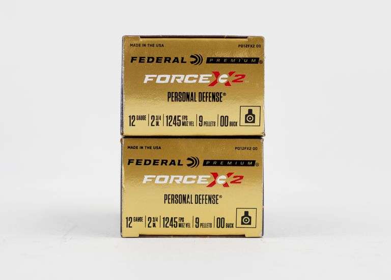 20rds Federal Premium Force X2 12ga 00 Buckshot Ammo - RES Auction Services