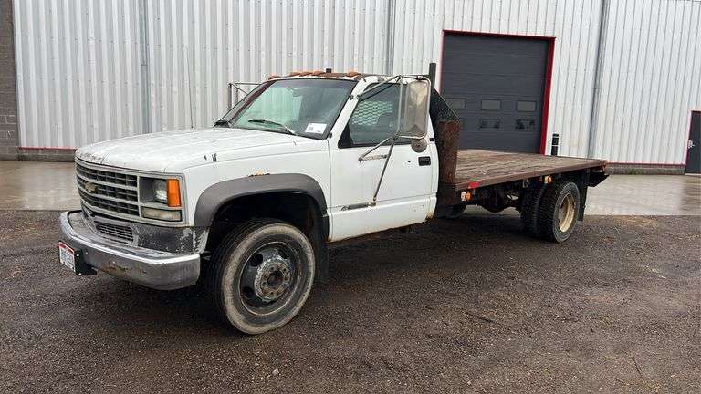 1993 Chevrolet GMT-400 3500 Flatbed Truck - RES Auction Services