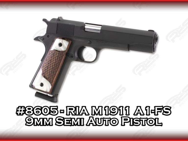 RIA M1911 A1-FS 9mm Semi Auto Pistol - RES Auction Services
