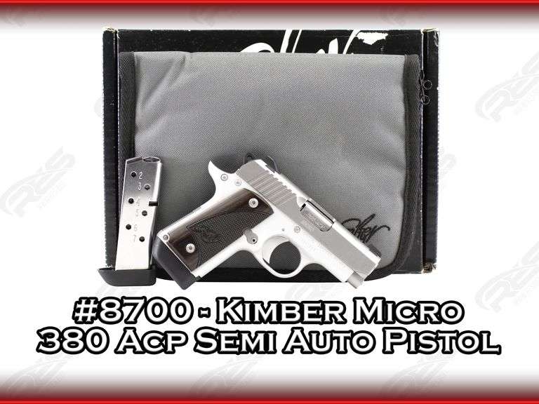 Kimber Micro 380 Acp Semi Auto Pistol - RES Auction Services