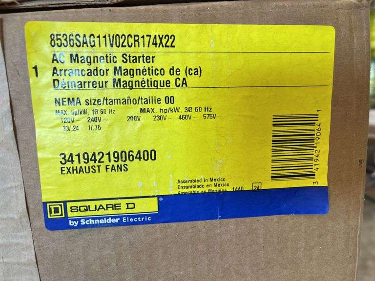 Unused Square D AC Magnetic Starter - RES Auction Services