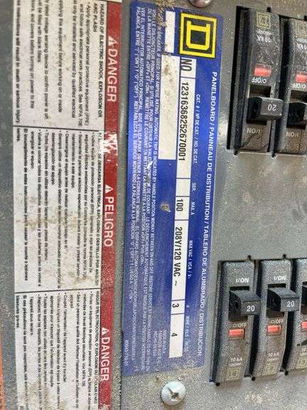 Square D 100A Panelboard - RES Auction Services