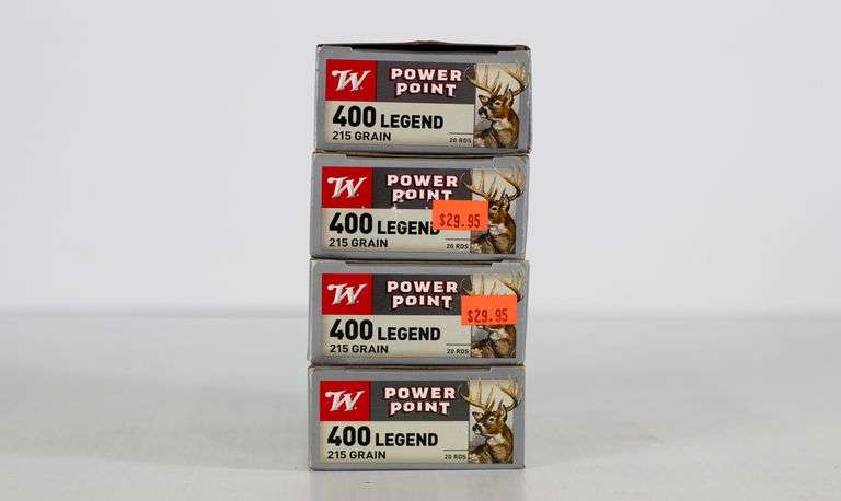 80rds Winchester 400 Legend 215gr Power Point Ammo - RES Auction Services