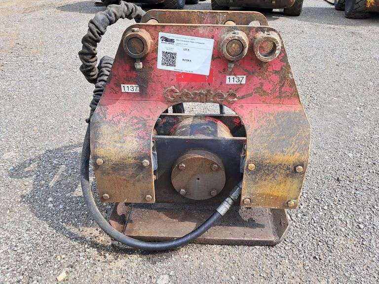Gentec GE870 Hydraulic Mini Excavator Plate Compactor - RES Auction ...