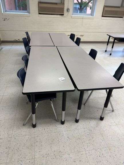 (4) 6’ Student Tables & (10) chairs - RES Auction Services