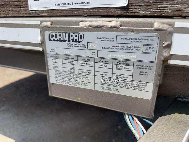 2005 Corn Pro 16' Utility Trailer - RES Auction Services