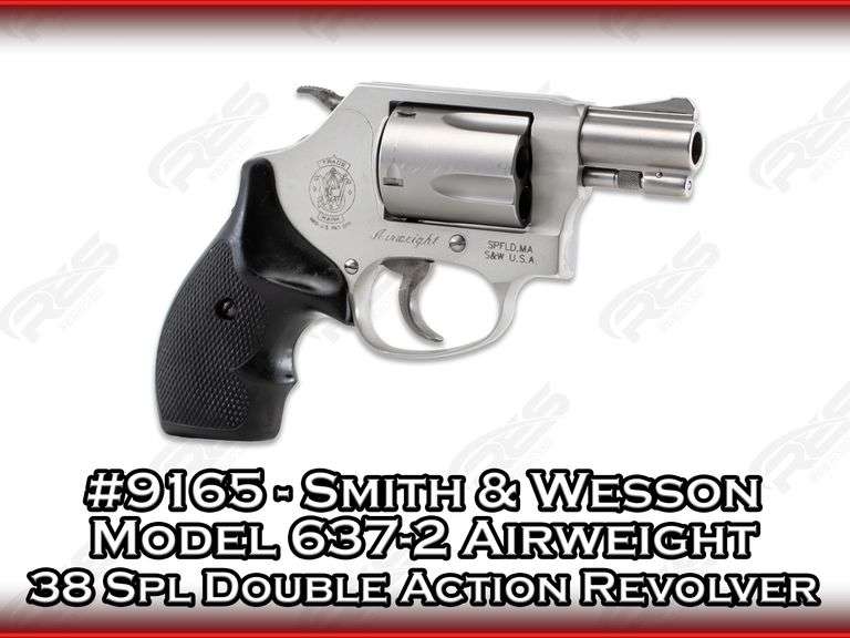 Smith & Wesson Model 637-2 Airweight 38 Spl Double Action Revolver ...