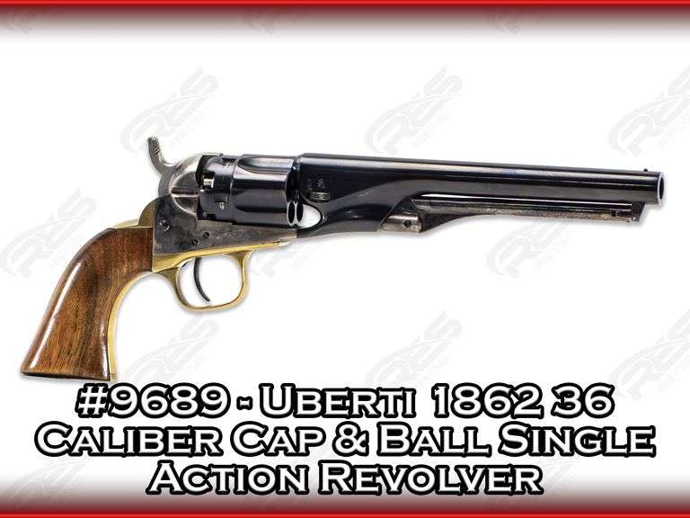 Uberti 1862 36 Caliber Cap & Ball Single Action Revolver - RES Auction ...