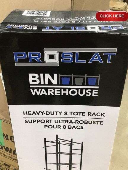 Proslat heavy-duty 8 tote rack - Rideau Auctions