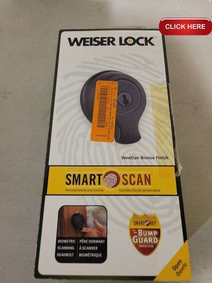 Weiser lock smart scan venetian bronze - Rideau Auctions