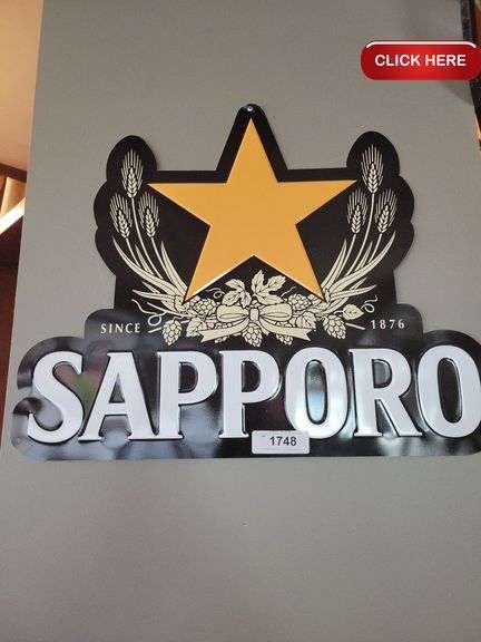 Sapporo beer sign - Rideau Auctions