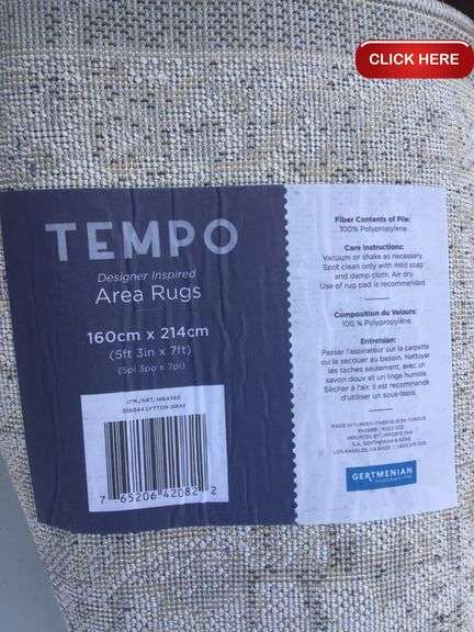 Tempo area rug, 5’3”x7’ - Rideau Auctions