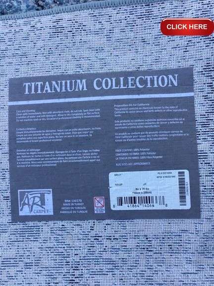 Titanium collection area rug, 5’3”x7’6” - Rideau Auctions