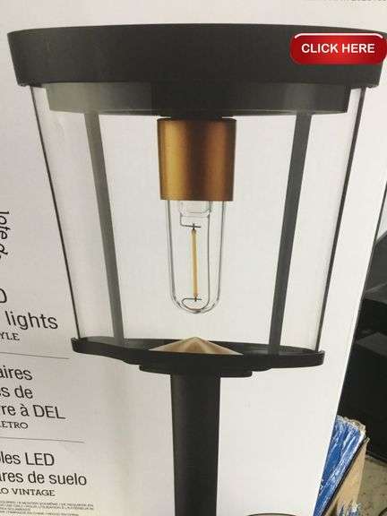 Naturally solar led pathway lights vintage style 4 pack - Rideau Auctions