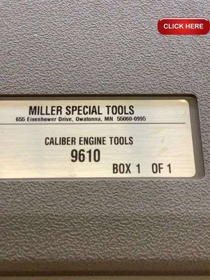 Miller special tools calibre engine tools 9610 box 1 of 1 - Rideau Auctions