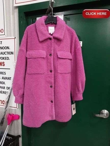 Nordstrom Avec Les Filles Sherpa Shacket Size XL - Rideau Auctions