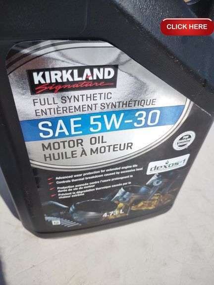 1- Kirkland sae 5w-30 motor oil - Rideau Auctions