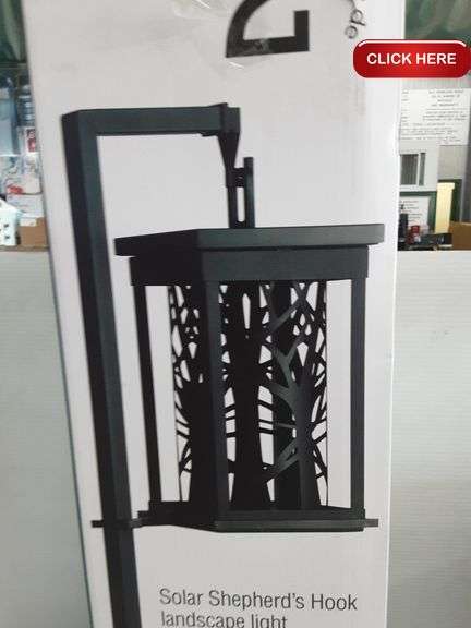 2 solar Shepard hook landscape light - Rideau Auctions