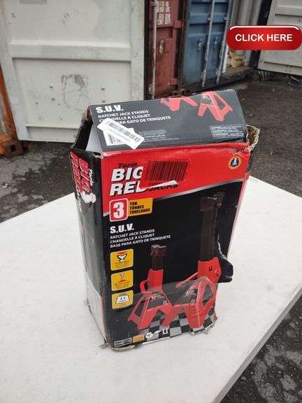 Torin big red 3 ton ratchet jack stands - Rideau Auctions
