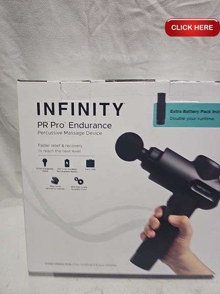 Infinity PR pro endurance percussive massager - Rideau Auctions