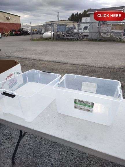 2- instaview clear containers / no lids - Rideau Auctions