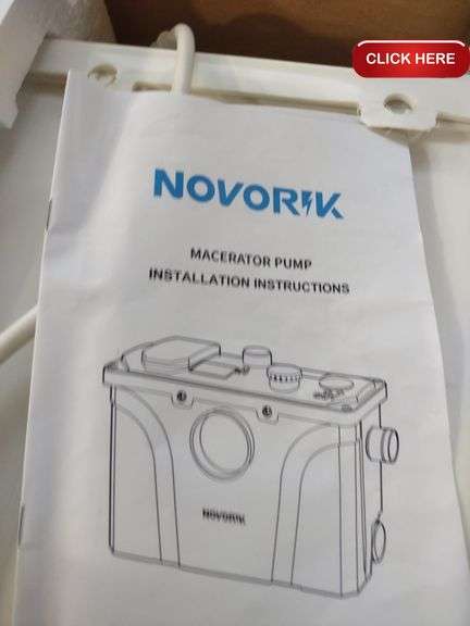 Novorik macerator pump - Rideau Auctions