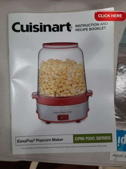 Cuisinart EasyPop popcorn maker - Rideau Auctions