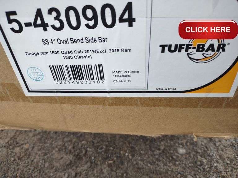 Tuff bar , ss oval step 5" w30 deg bnd ( Dodge) - Rideau Auctions
