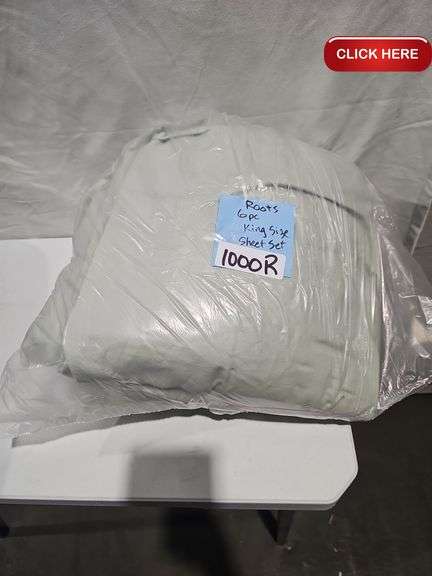 Roots 6pc king sheet set - Rideau Auctions