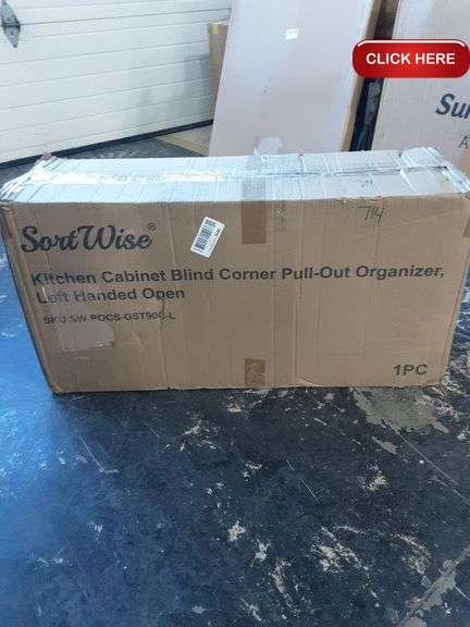 Sort Wise Kitchen Cabinet Blind Corner Pull-Out Organizer - Rideau Auctions